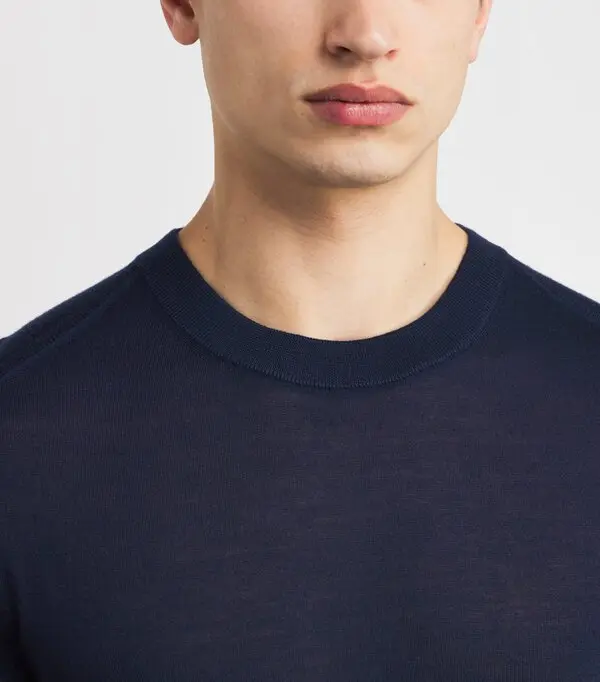 Paul Smith Merino Wool Crew Neck Sweater - Navy