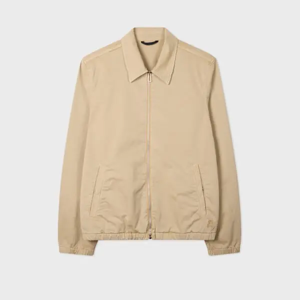 Paul Smith Washed Tan Cotton-twill Coach Jacket