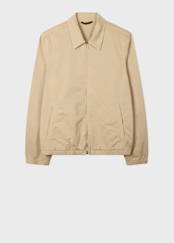 Paul Smith Washed Tan Cotton-twill Coach Jacket