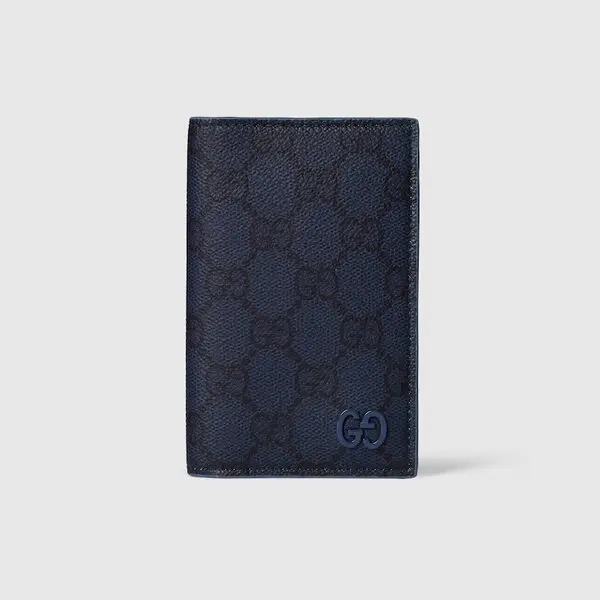 Gucci Dusty Interior Gg Long Card Case Gg Canvas - Blue