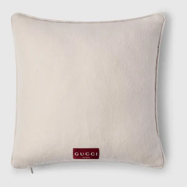 Gucci Gg Wool Cashmere Jacquard Cushion