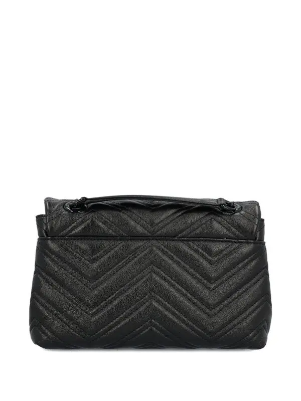 Gucci Gg Marmont Leather Shoulder Bag - Black