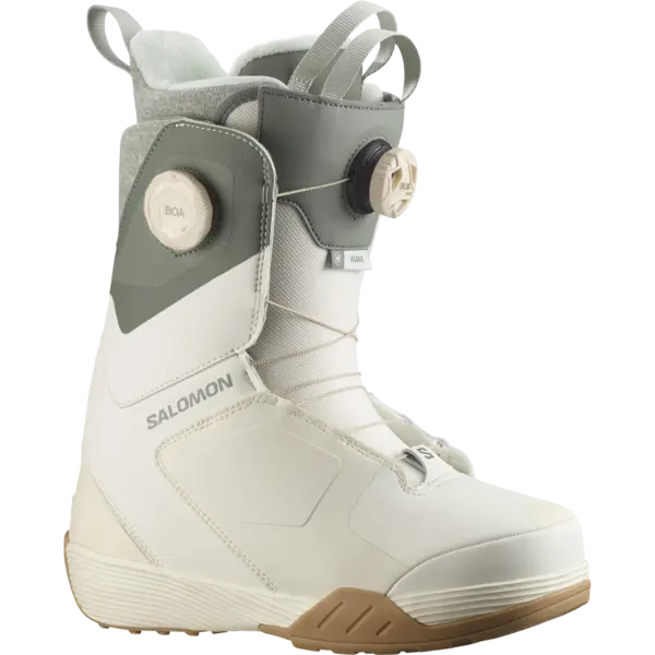 SALOMON Kiana Dual Boa Boots - Vanilla Ice / Agave Green