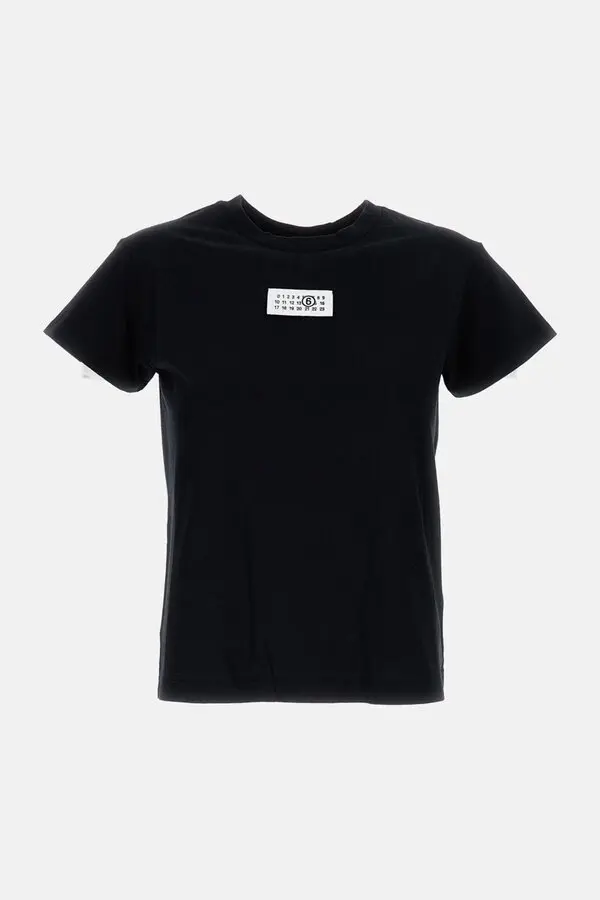 MAISON MARGIELA T-shirt With Chest Applique - Black