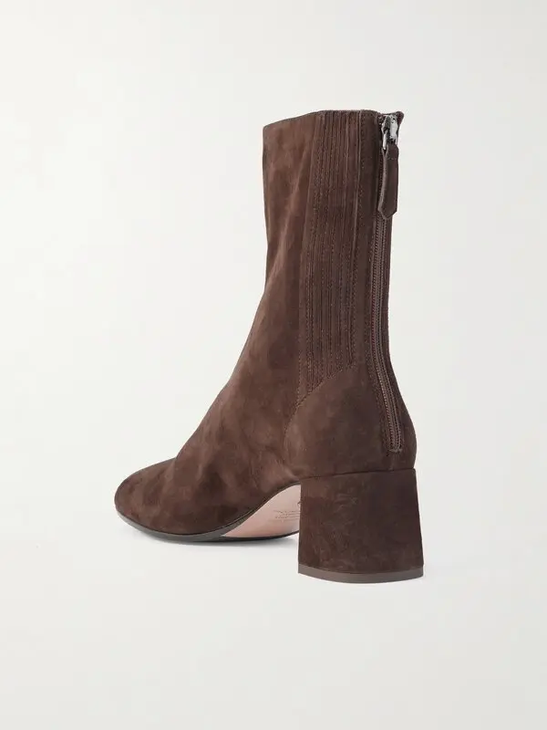 AQUAZZURA Saint Honoré 50 Suede Ankle Boots