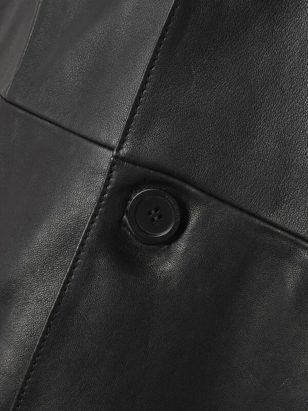 Balenciaga Paneled Leather Coat