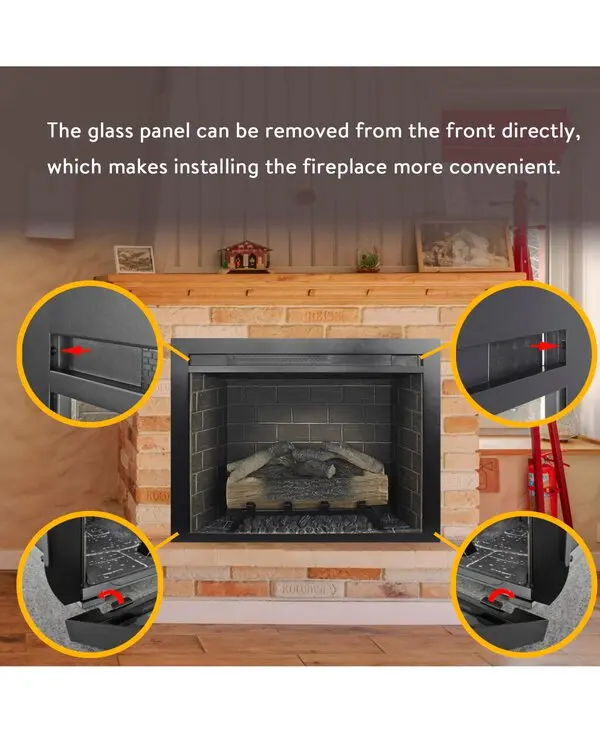 FLYNAMA 28 Inch Infrared Electric Fireplace Insert