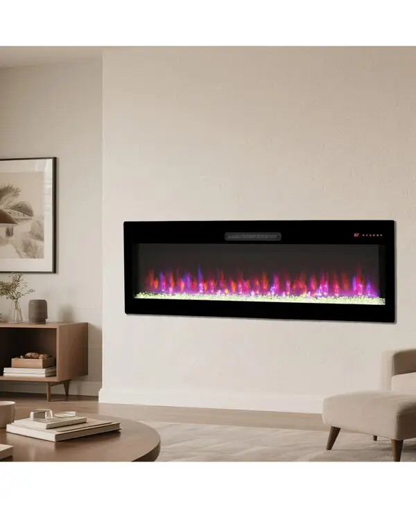 FLYNAMA Smart 50" Wifi-enabled Electric Fireplace Heater