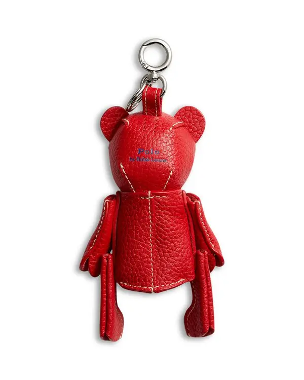 Polo Ralph Lauren Polo Bear Leather Bag Charm - Red