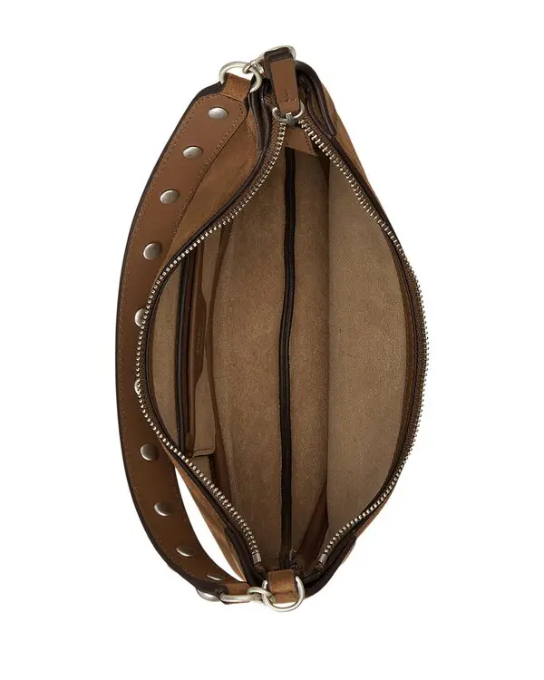 Polo Ralph Lauren Polo Id Mini Studded Suede Shoulder Bag