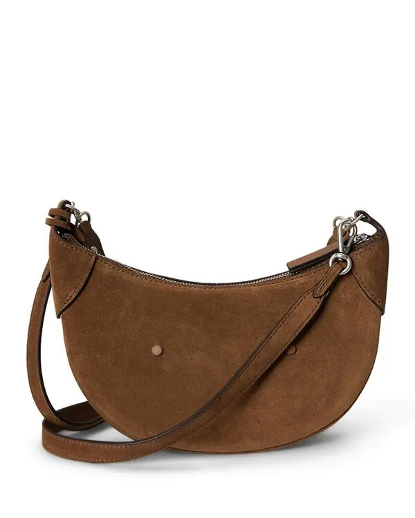 Polo Ralph Lauren Polo Id Mini Studded Suede Shoulder Bag