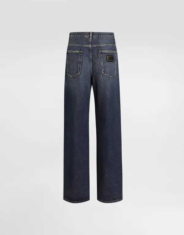 Dolce & Gabbana Cotton Denim Trousers - Multicolor