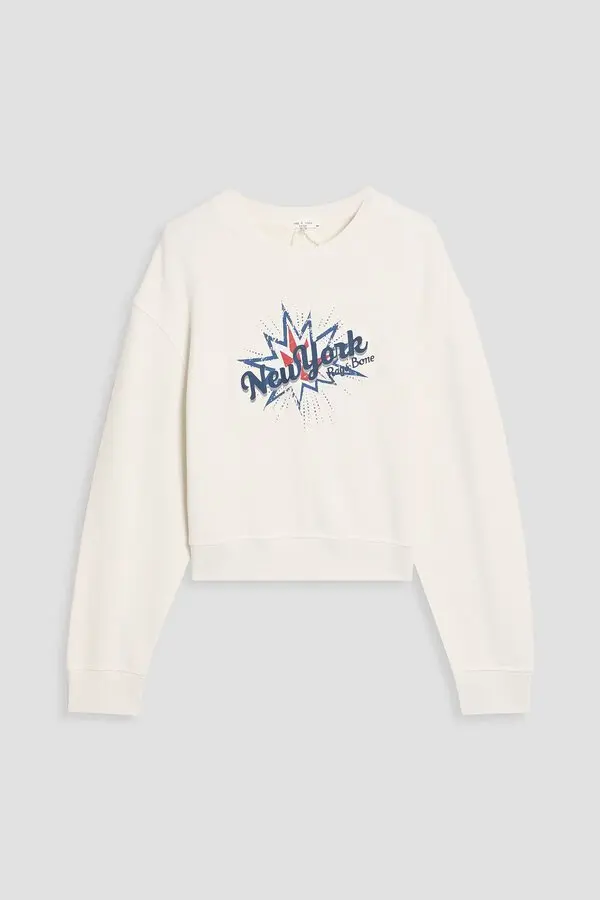 Rag & Bone Printed Cotton-blend Terry Sweatshirt