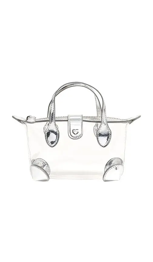 Stoney Clover Lane Clear Pouchette Crossbody Bag - Silver Metallic