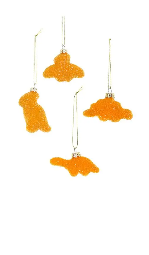 CODY FOSTER & CO Set Of 4 Dino Nugget Ornaments In Orange - N,a