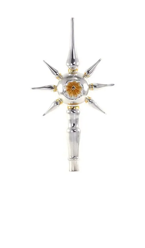 CODY FOSTER & CO Heirloom Star Tree Topper In Metallic - Silver