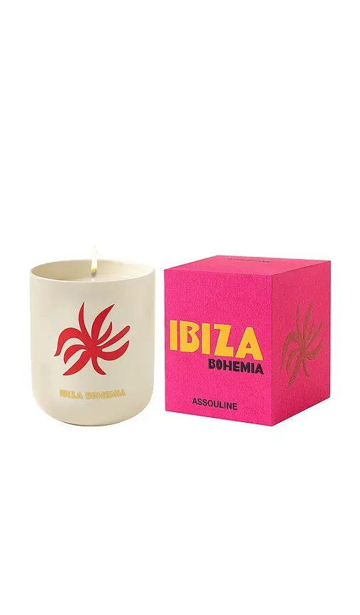 Assouline Ibiza Bohemia Travel From Home Candle In Blue - Pink