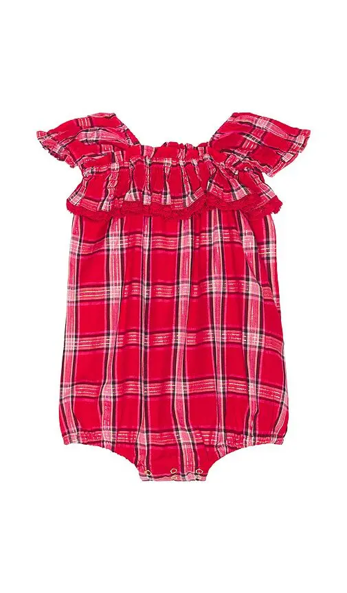LoveShackFancy Baby Carlita Pinafore - Cherry Jubilee