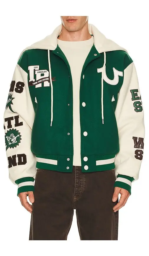 True Religion Retro Wool Varsity Jacket