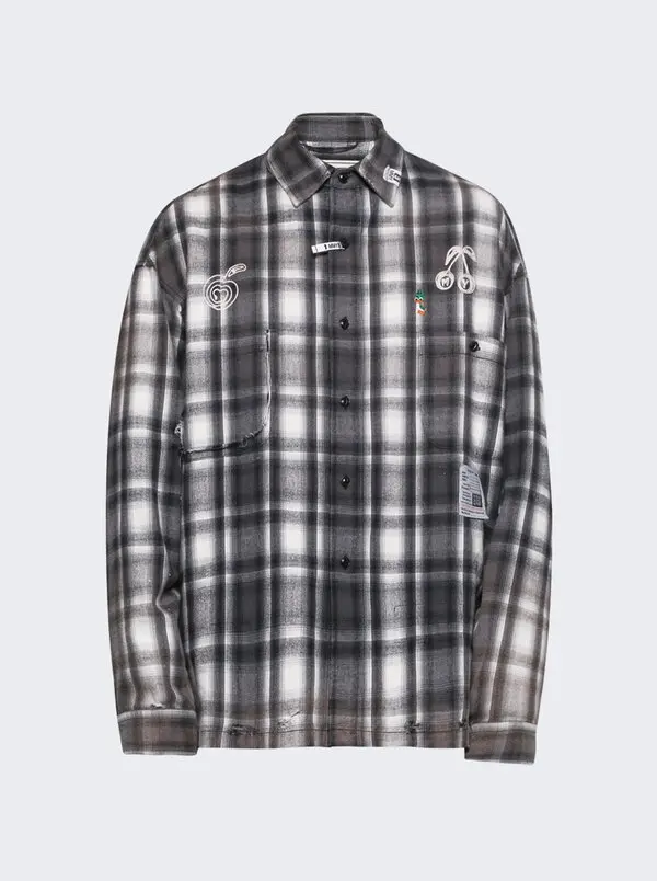 Mihara Yasuhiro Vintage Like Check Long Sleeve Shirts