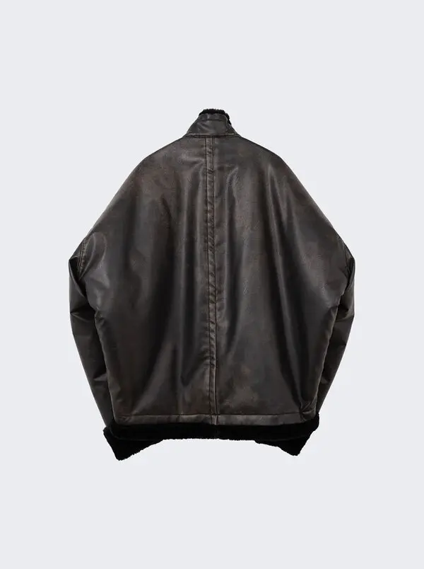 Mihara Yasuhiro Vegan Boa Leather Jacket - Black