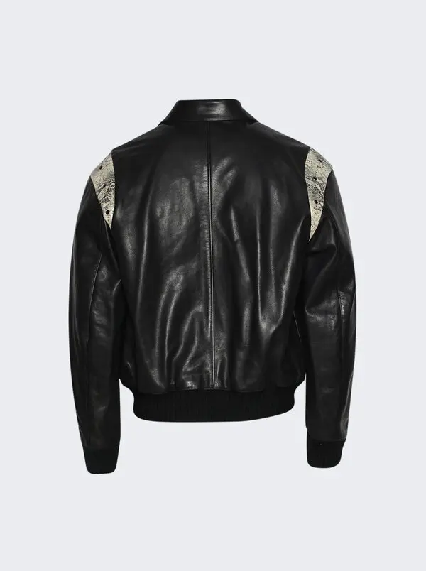 Amiri Studded Leather Bomber Jacket