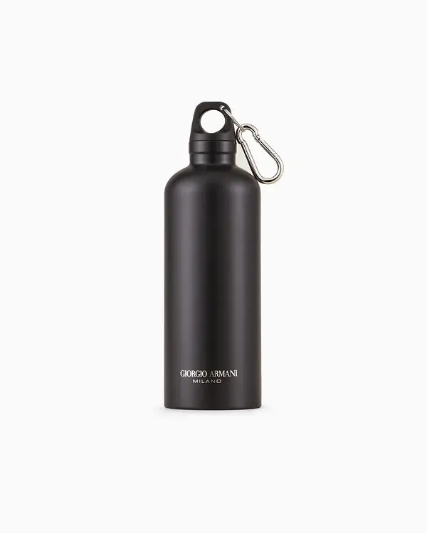 Giorgio Armani Stainless Steel Water Bottle With Carabiner - Black