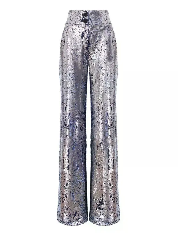 MITILIANE COUTURE Button-sequin Wide Leg Trousers