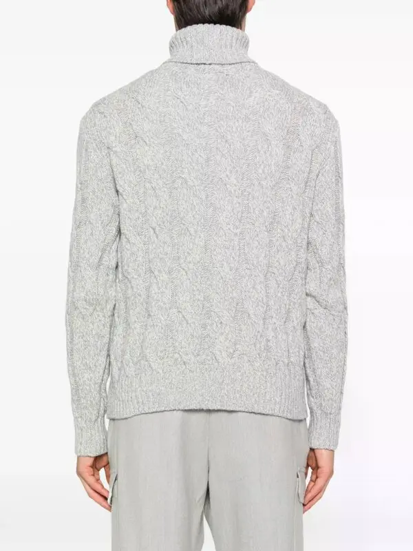 Eleventy Cable-knit Turtleneck Sweater
