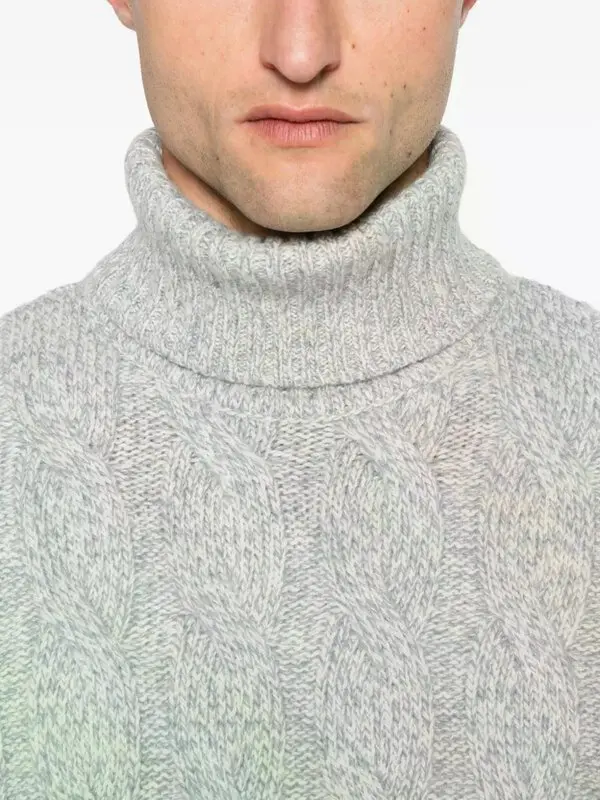 Eleventy Cable-knit Turtleneck Sweater