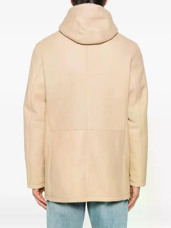 Eleventy Hooded Leather Jacket