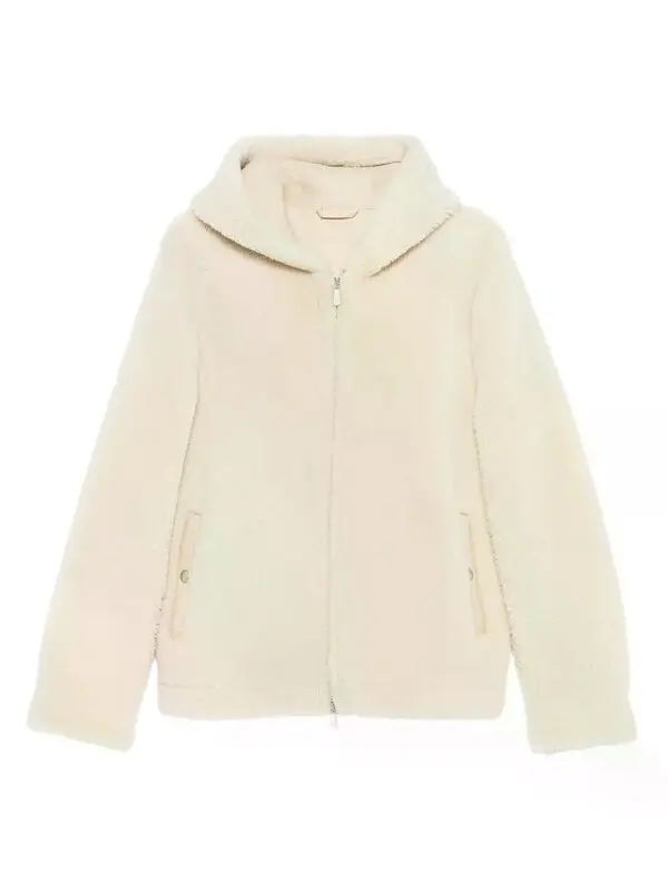 Eleventy Hooded Shearling Jacket