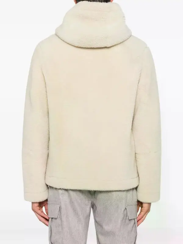 Eleventy Hooded Shearling Jacket