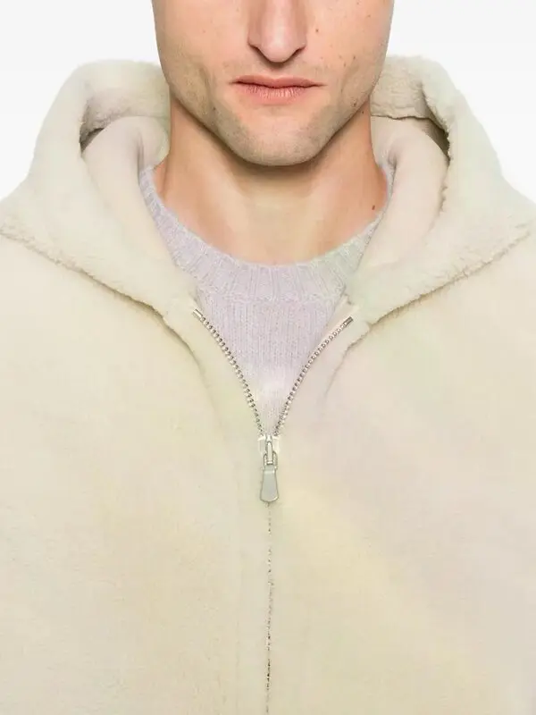 Eleventy Hooded Shearling Jacket