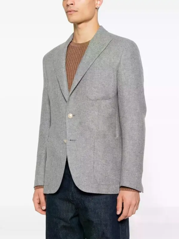 Eleventy Single-breasted Blazer - Grey