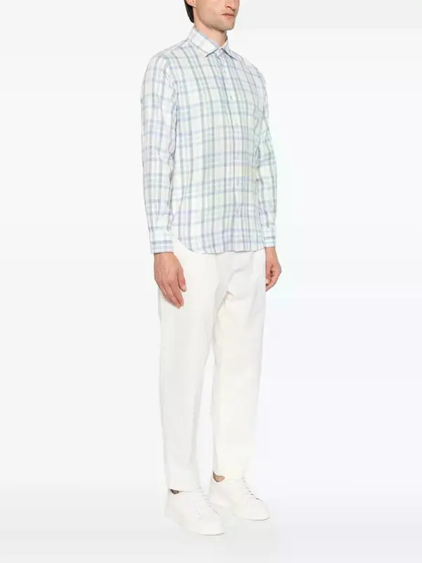 Eleventy Checked Long-sleeve Shirt