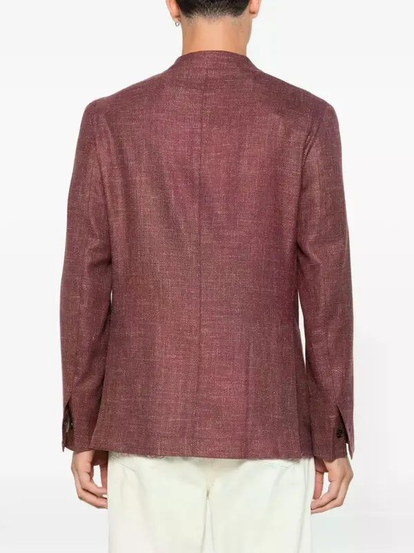Eleventy Single-breasted Patch-pocket Blazer - Red