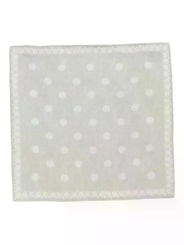 Eleventy Floral-pattern Pocket Square - Grey