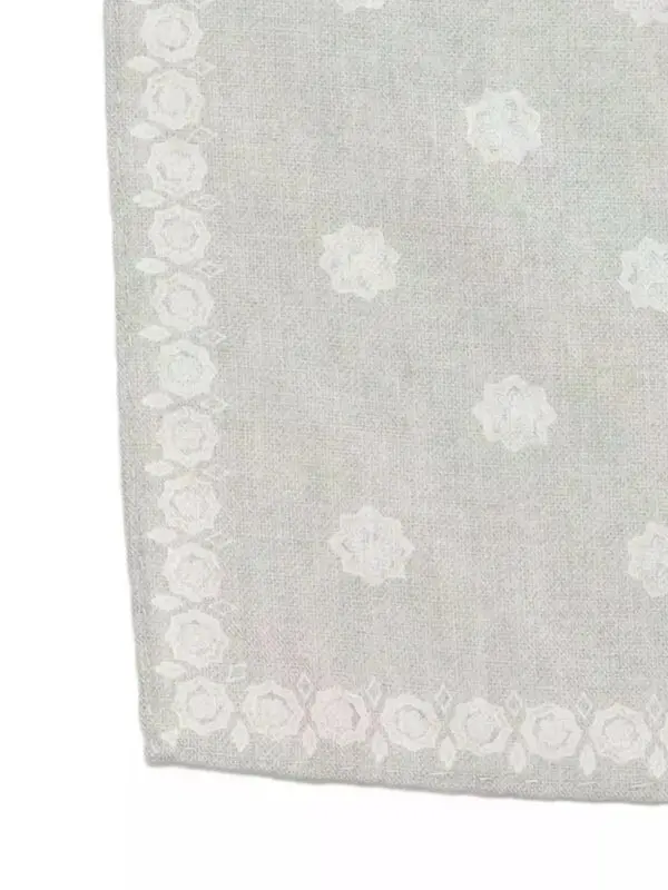 Eleventy Floral-pattern Pocket Square - Grey