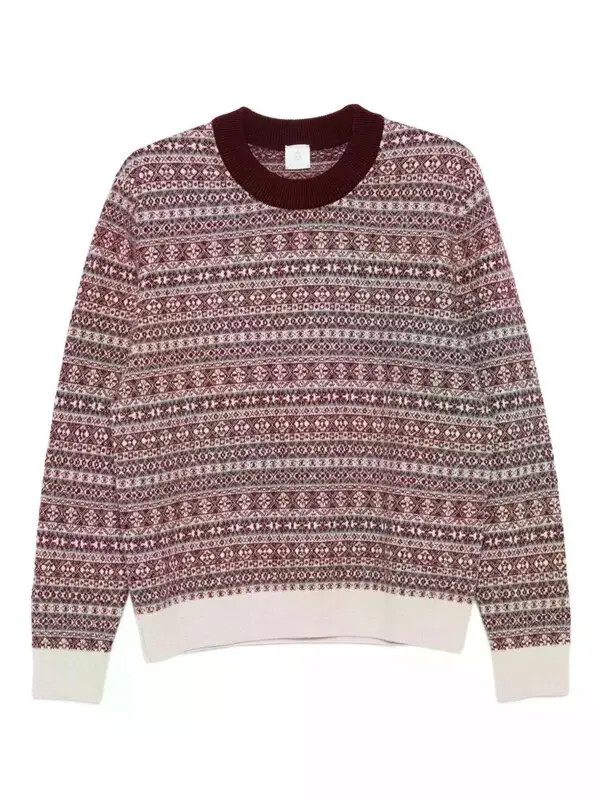 Eleventy Jacquard Crew-neck Sweater