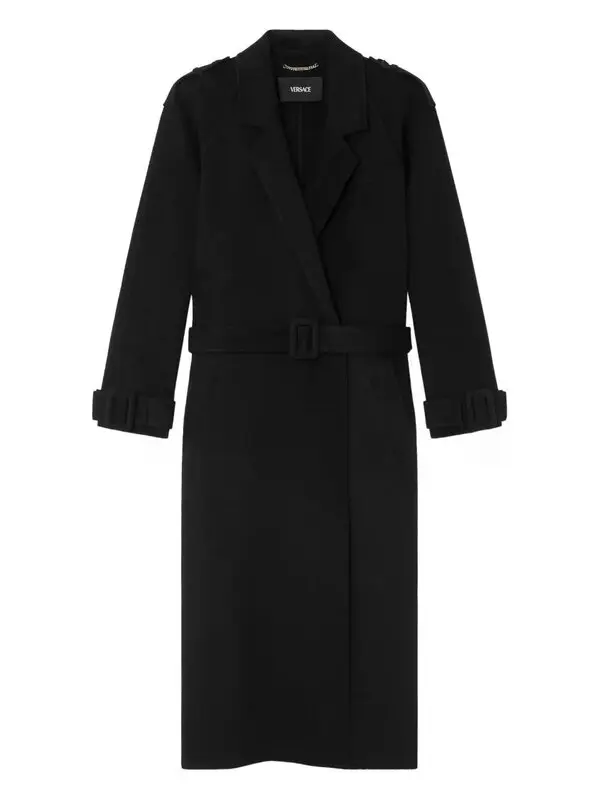 Versace Belted Wool And Cashmere Blend Coat