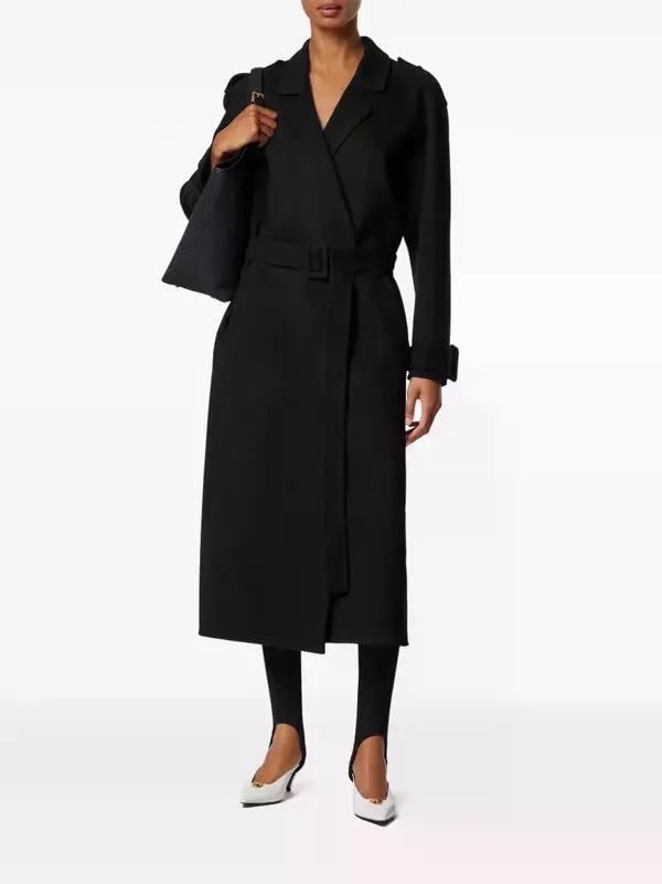 Versace Belted Wool And Cashmere Blend Coat