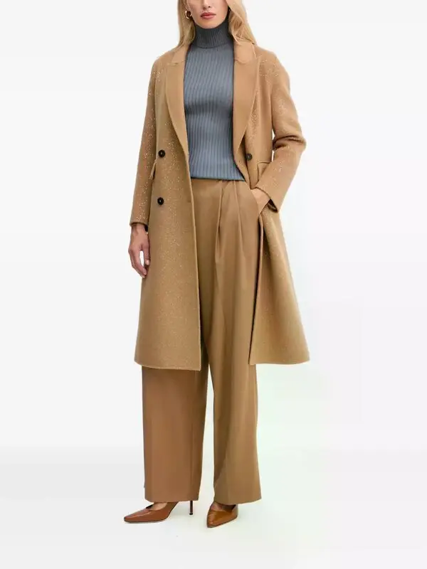 SIMONA CORSELLINI Embellished Ribbed Knit Turtleneck Sweater