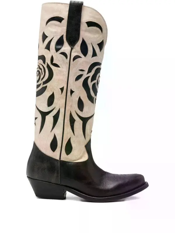 GOLDEN GOOSE 40mm Wish Star Embroidered Cowboy Boots