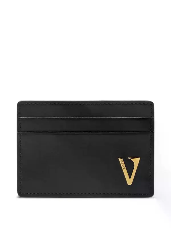 Versace Logo-plaque Cardholder - Black