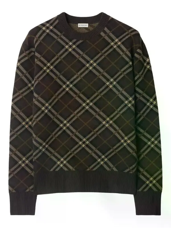 Burberry Check Wool Cashmere Sweater