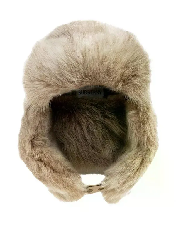 Burberry Shearling Hat - Neutrals