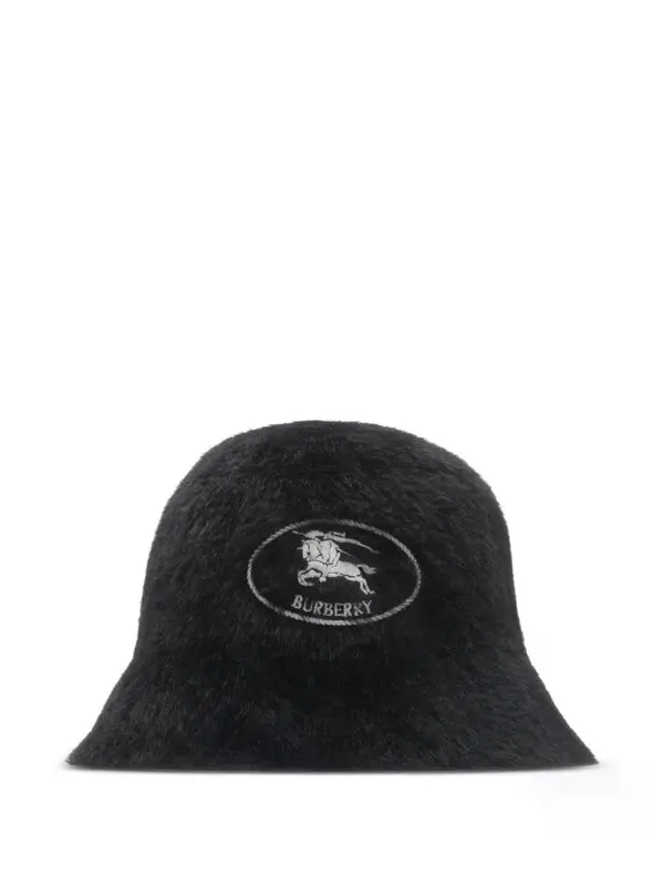 Burberry Equestrian Knight-motif Bucket Hat - Black