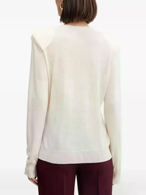 SIMONA CORSELLINI Appliqué-detail Top - Neutrals