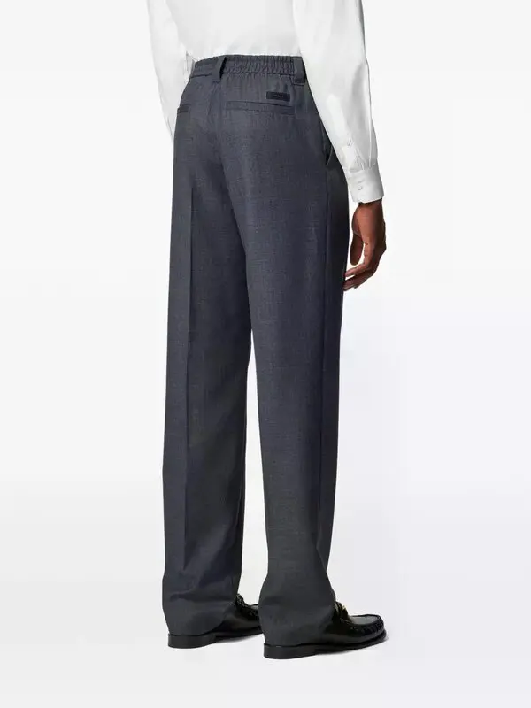 Versace Micro-checked Wool Trousers
